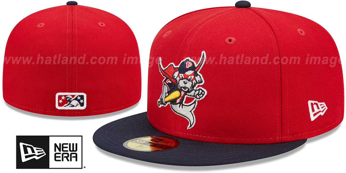 Portland Sea Dogs MILB MARVEL DEFENDERS Red-Navy Fitted Hat