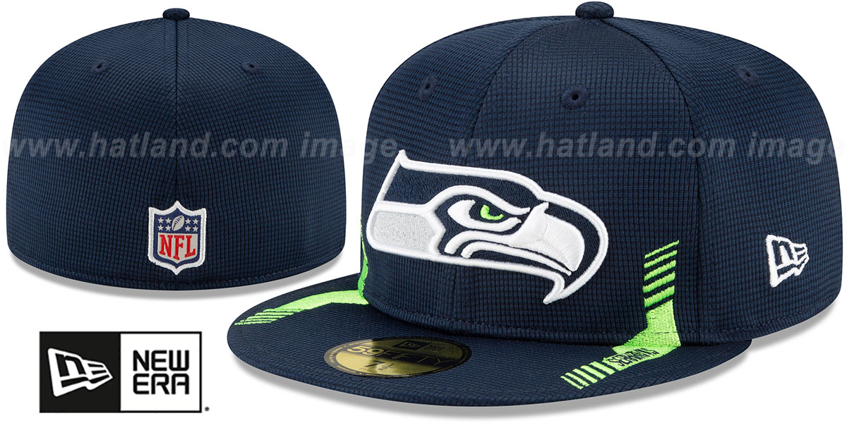 Seattle Seahawks 2021 NFL SIDELINE HOME Navy Fitted Hat