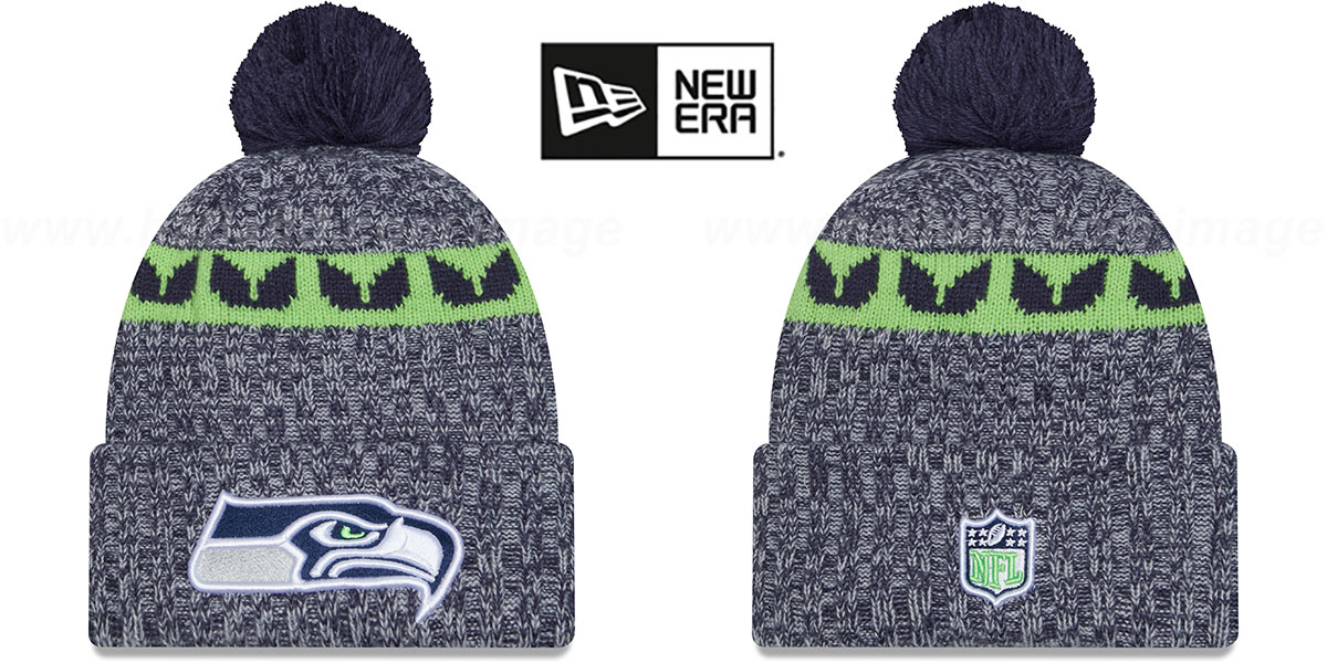 Seattle Seahawks 2023 SIDELINE Knit Beanie Hat by New Era