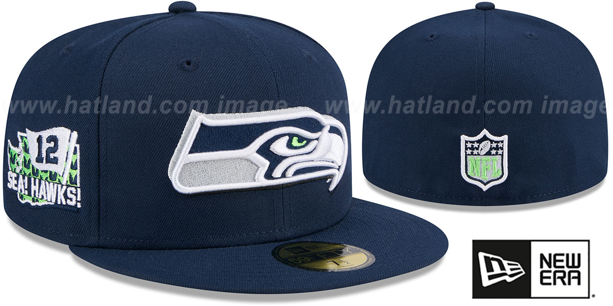 Seattle Seahawks 2024 NFL DRAFT Navy Fitted Hat by New Era