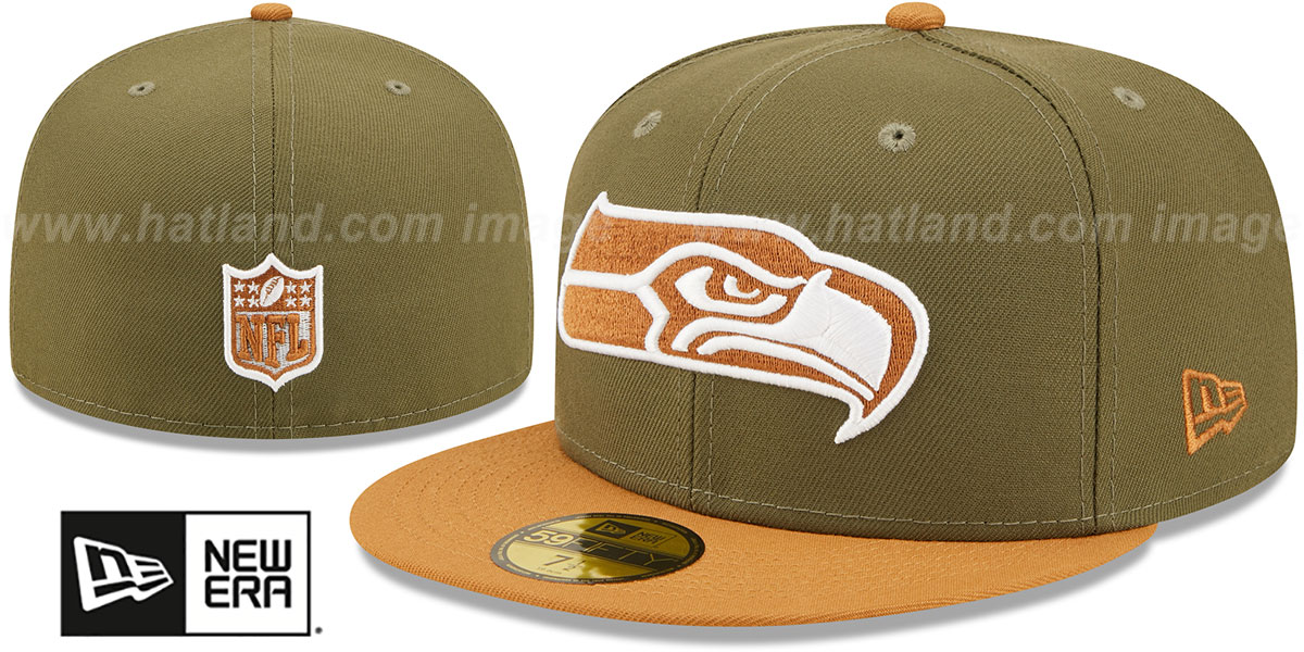 Seattle Seahawks 2T COLOR PACK Olive-Tan Fitted Hat
