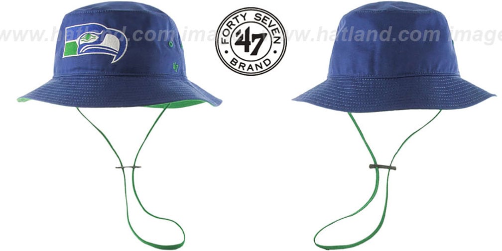 Seattle Seahawks THROWBACK KIRBY BUCKET Royal Hat
