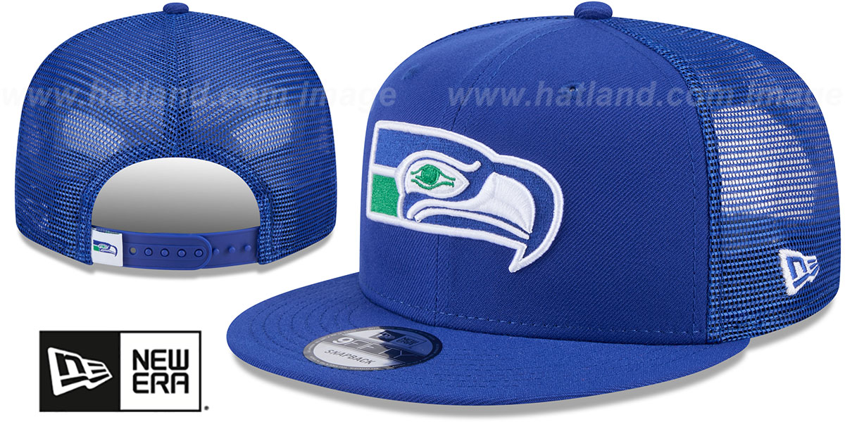 Seattle Seahawks THROWBACK TEAM-BASIC TRUCKER SNAPBACK Royal Hat