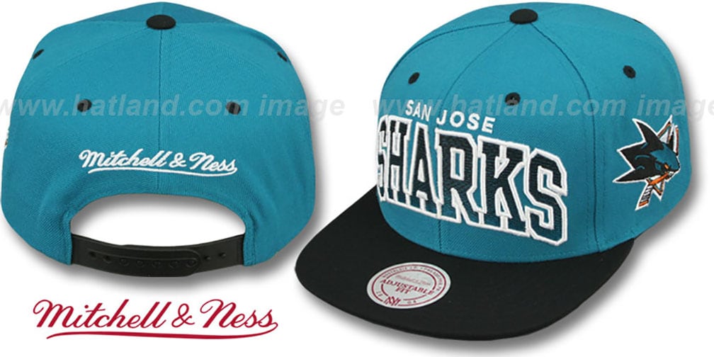 Sharks GRADIANT-ARCH SNAPBACK Teal-Black Hat