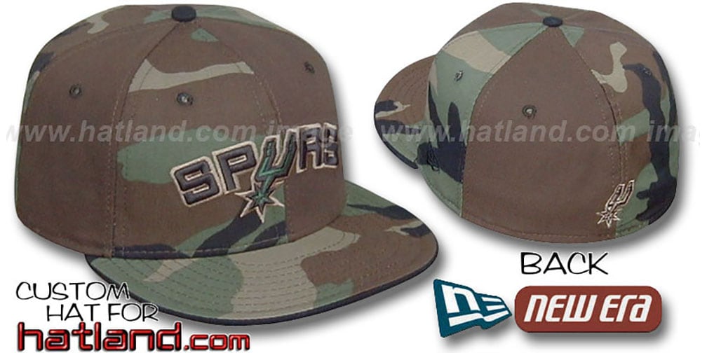 Spurs CAMO PINWHEEL Brown-Woodland Fitted Hat