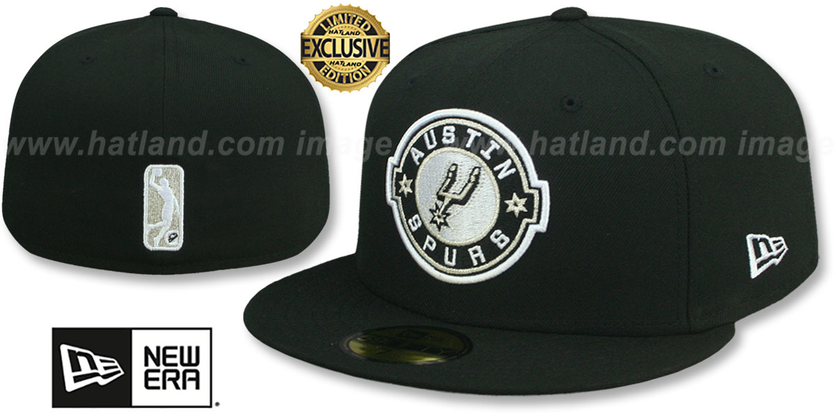Austin Spurs NBA G-LEAGUE Black Fitted Hat by New Era