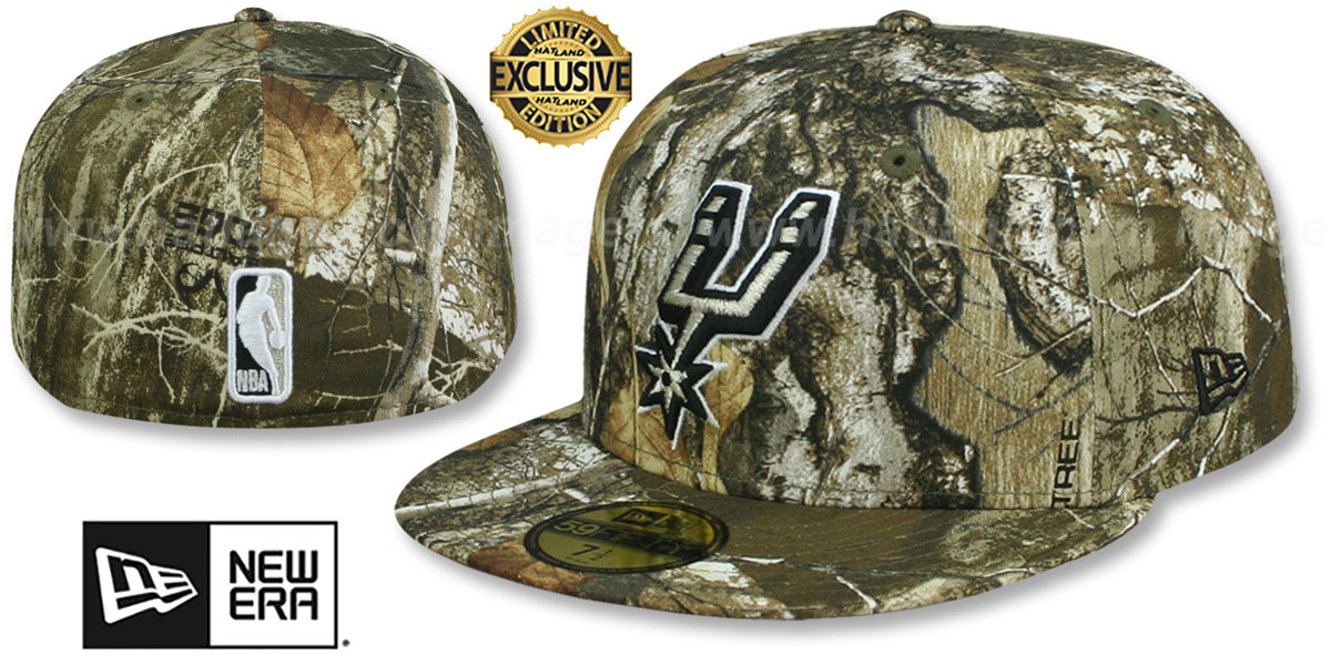 San Antonio Spurs NBA TEAM-BASIC Realtree Camo Fitted Hat