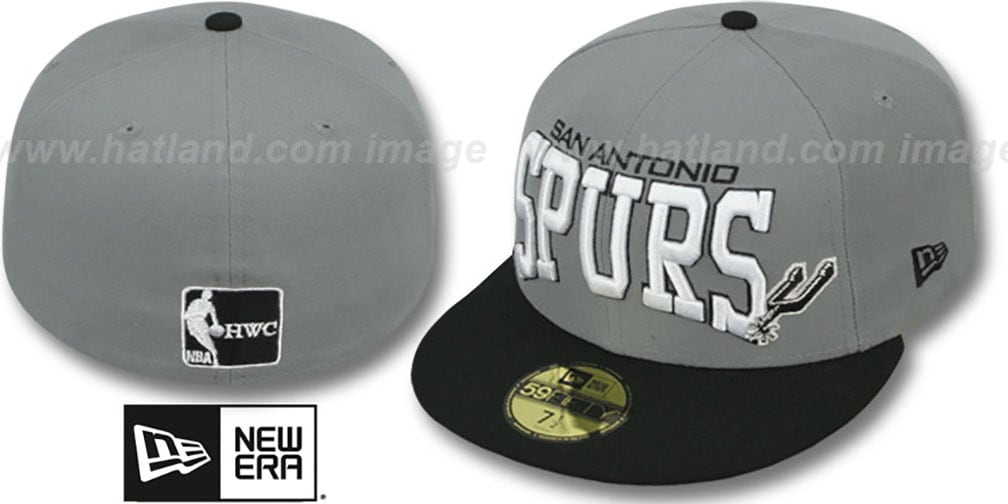 San Antonio Spurs PRO-ARCH Grey-Black Fitted Hat by New Era