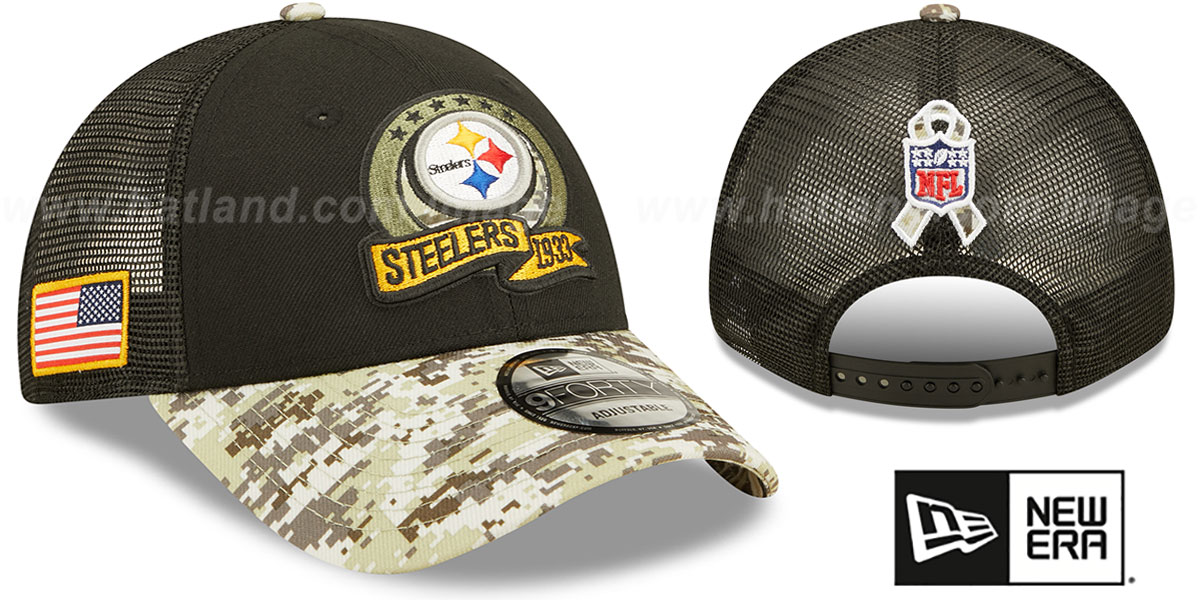 Pittsburgh Steelers 2022 SALUTE-TO-SERVICE 940 SNAPBACK Black-Des
