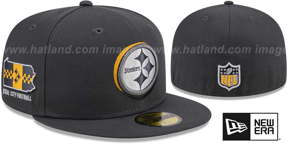 Pittsburgh Steelers 2024 ONSTAGE NFL DRAFT Grey Fitted Hat