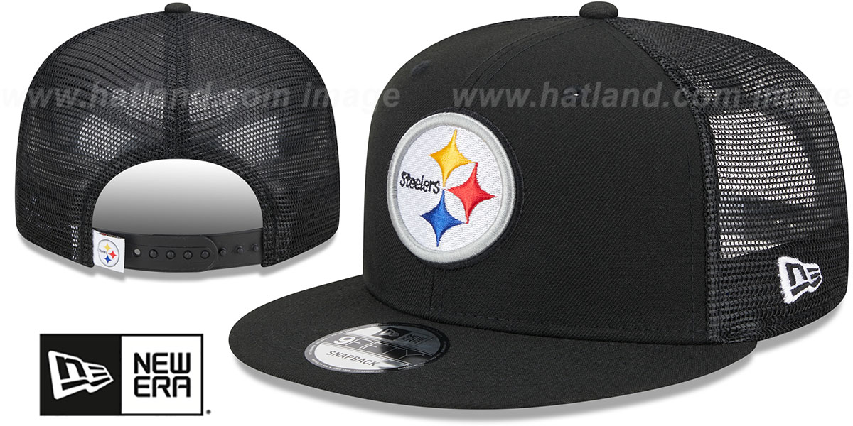 Pittsburgh Steelers TEAM-BASIC TRUCKER SNAPBACK Black Hat