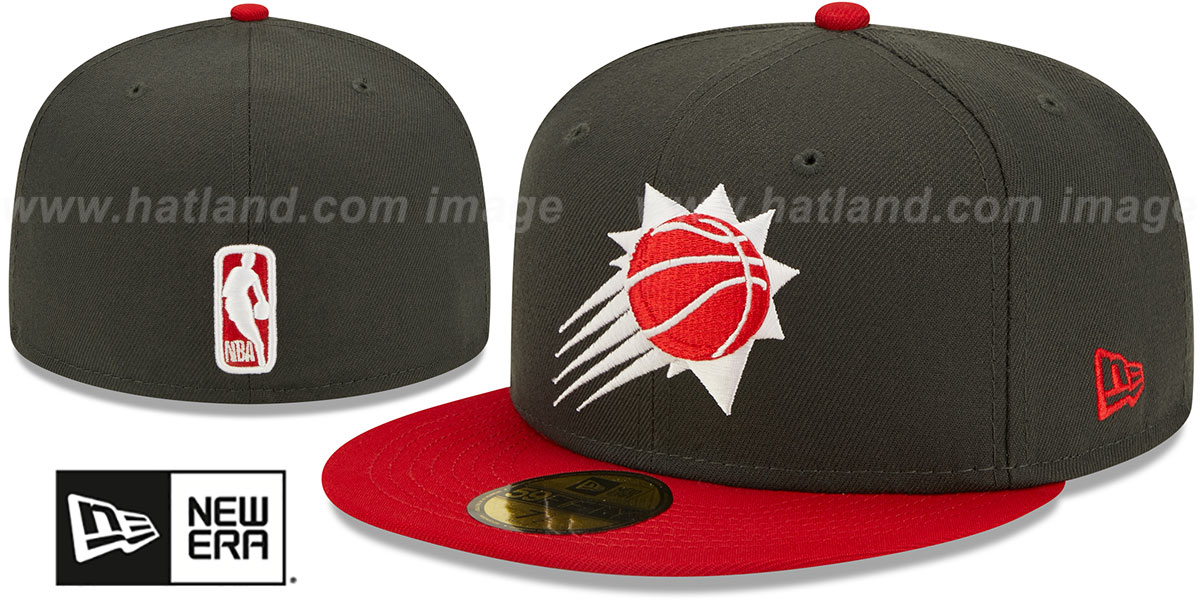 Phoenix Suns 2T COLOR PACK Charcoal-Red Fitted Hat