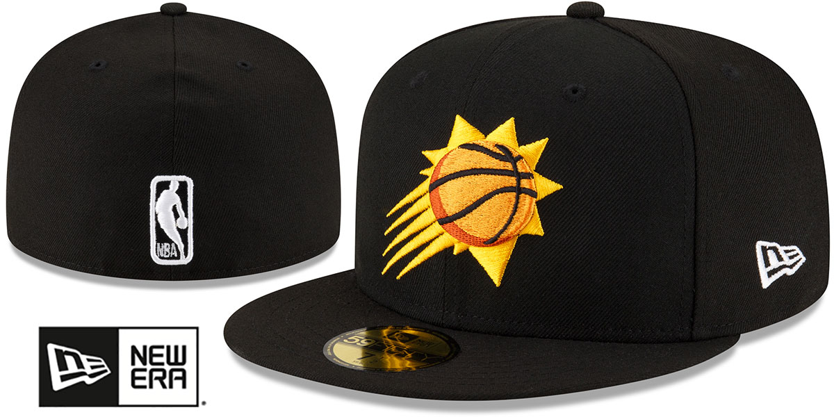 Phoenix Suns NBA TEAM-BASIC Black Fitted Hat by New Era