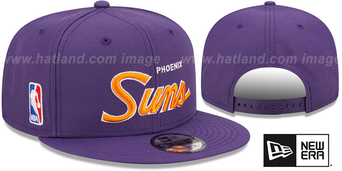 Phoenix Suns SCRIPT-UP SNAPBACK Purple Hat by New Era