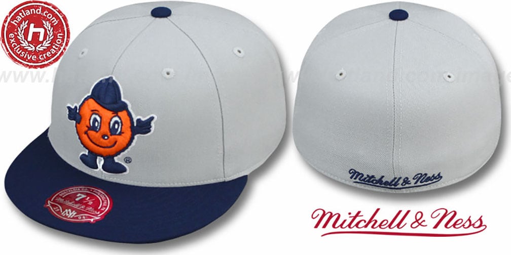 Syracuse 2T XL-LOGO Grey-Navy Fitted Hat