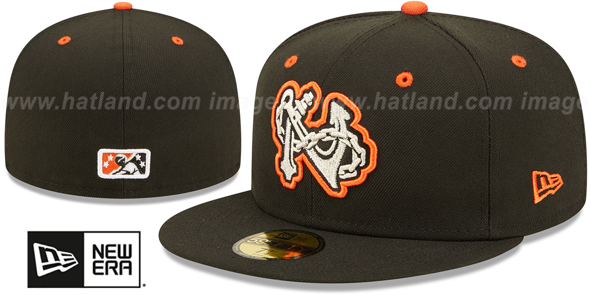 Norfolk Tides MILB ONFIELD ROAD Black Fitted Hat by New Era