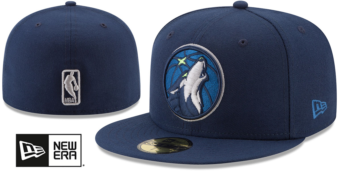 Minnesota Timberwolves NBA TEAM-BASIC Navy Fitted Hat