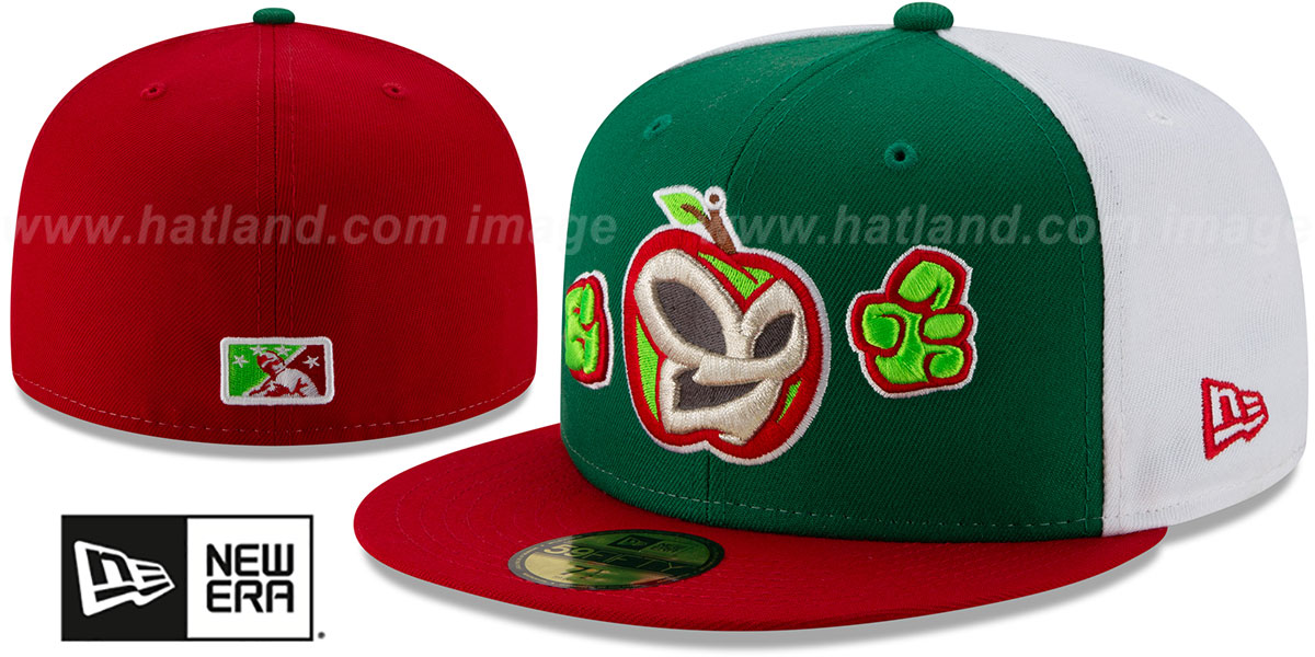 Fort Wayne Tin Caps COPA Green-White-Red Fitted Hat