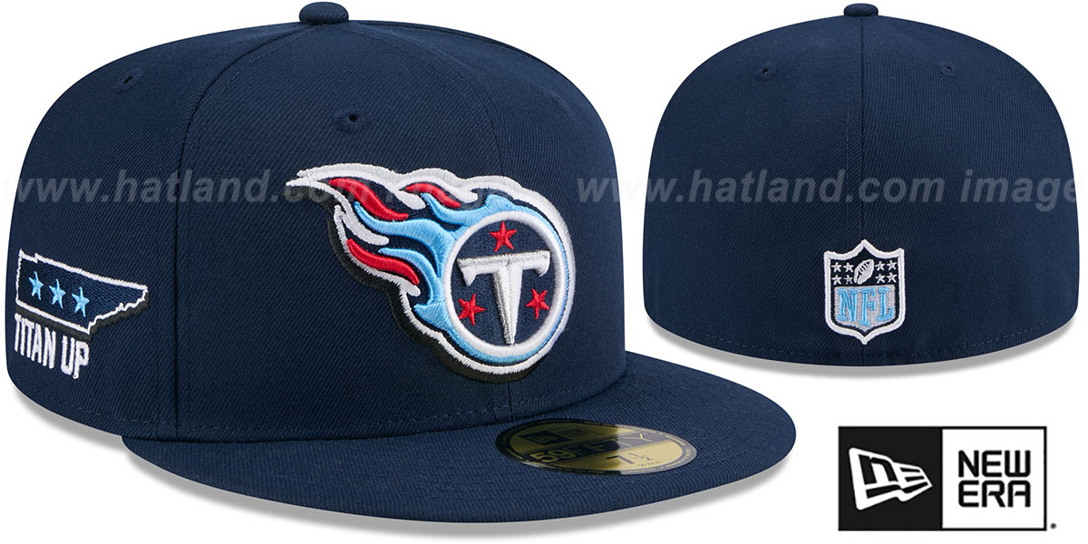 Tenessee Titans 2024 NFL DRAFT Navy Fitted Hat by New Era