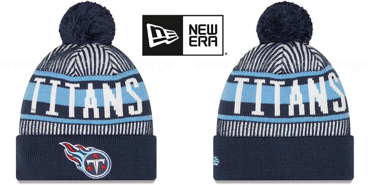 Tennessee Titans STRIPED Knit Beanie Hat by New Era
