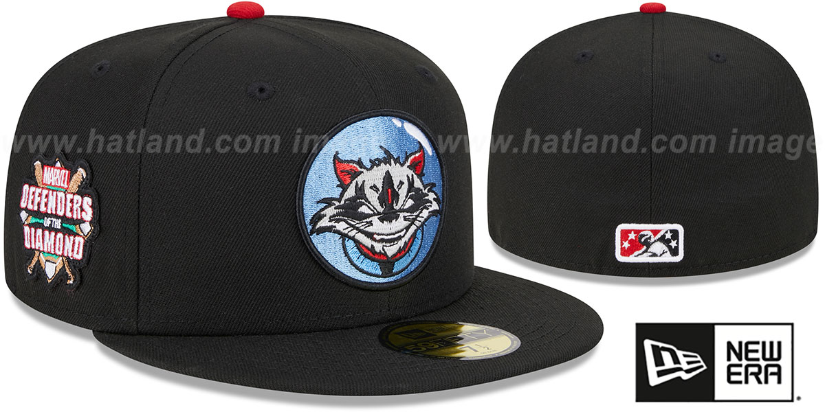 Rocket City Trash Pandas MILB MARVEL DEFENDERS SIDE-PATCH Black F