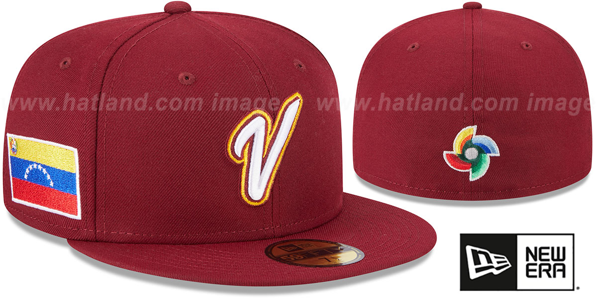 Venezuela 2023 WBC GAME Burgundy Hat by New Era