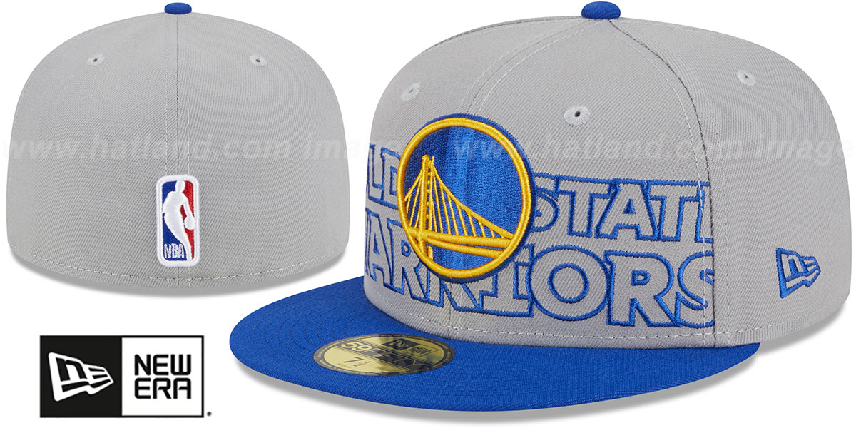 Golden State Warriors 2023 ALTERNATE NBA DRAFT Grey-Royal Fitted