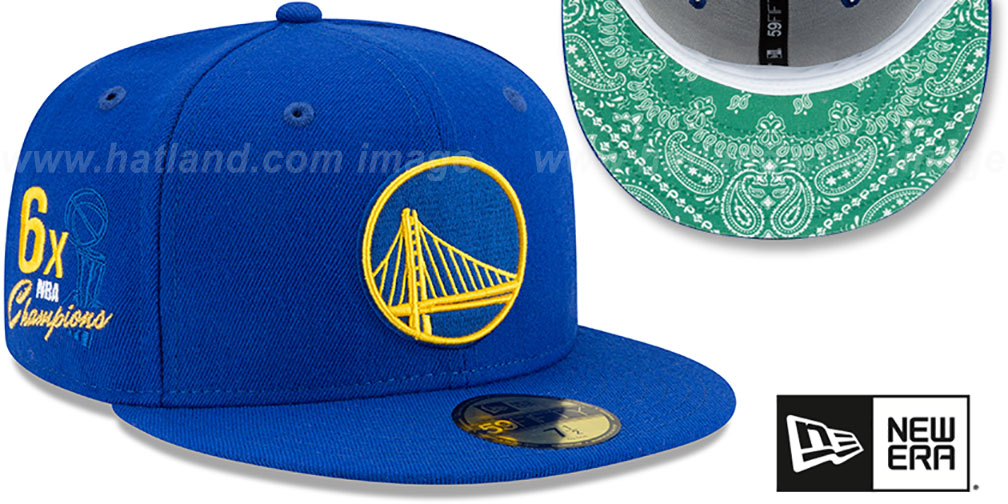 Golden State Warriors BANDANA KELLY BOTTOM Royal Fitted Hat