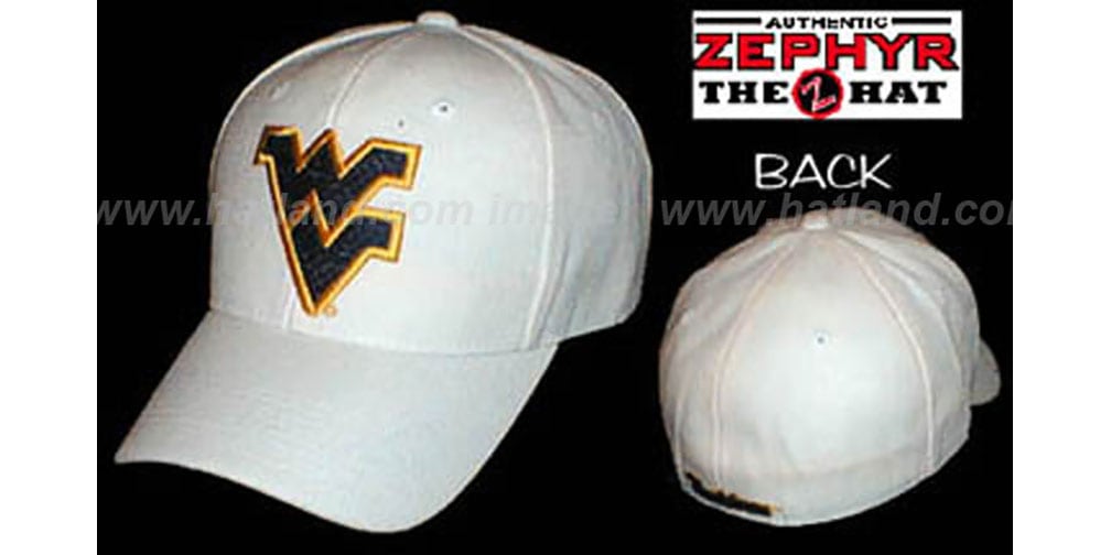 West Virginia DH Fitted Hat by ZEPHYR - white