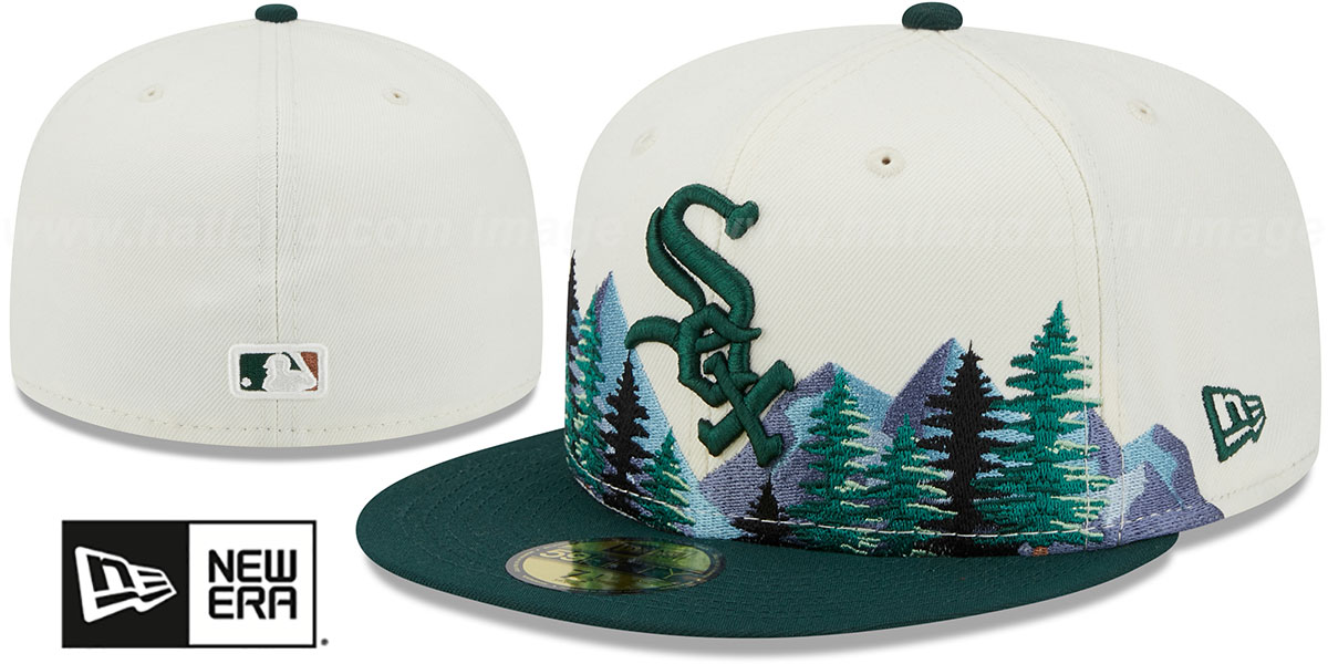 Chicago White Sox EVERGREEN White-Green Fitted Hat