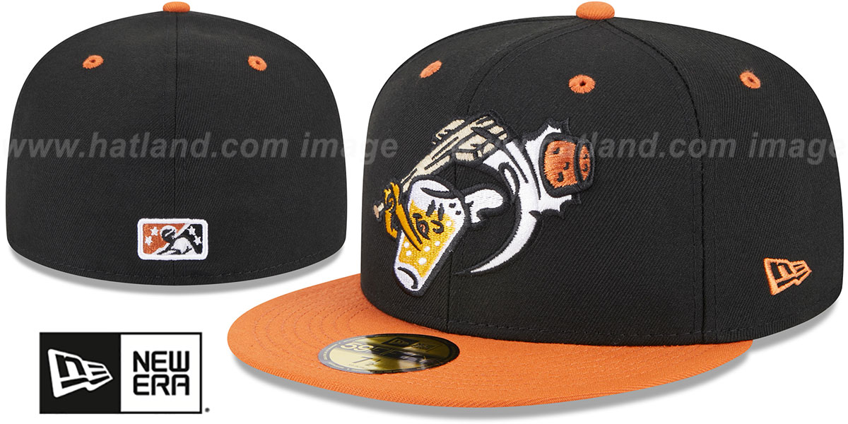 West Michigan Whitecaps THEME NIGHT Black-Burnt Orange Fitted Hat