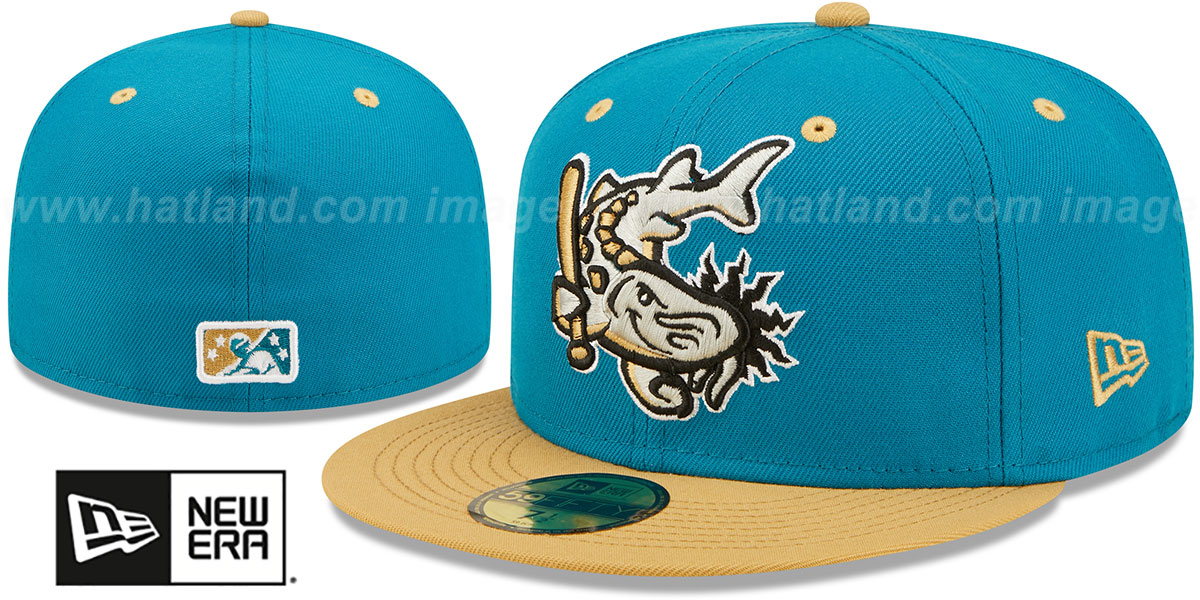 West Michigan Whitecaps THEME NIGHT Teal-Tan Fitted Hat