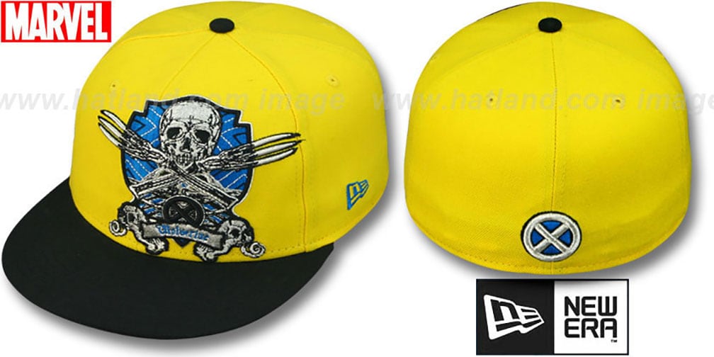 Marvel Wolverine DEATHCREST Gold-Black Fitted Hat by New Era