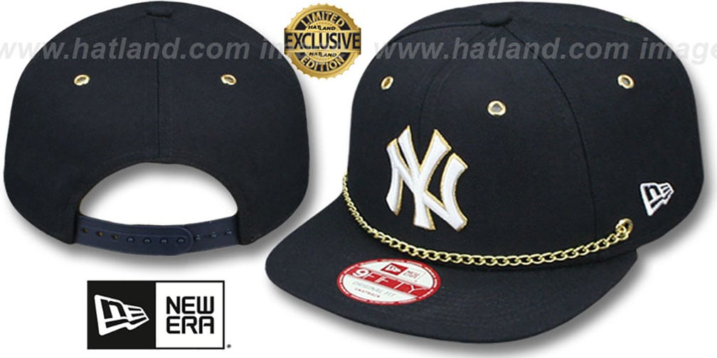 New York Yankees CHAIN SNAPBACK Navy Hat by New Era