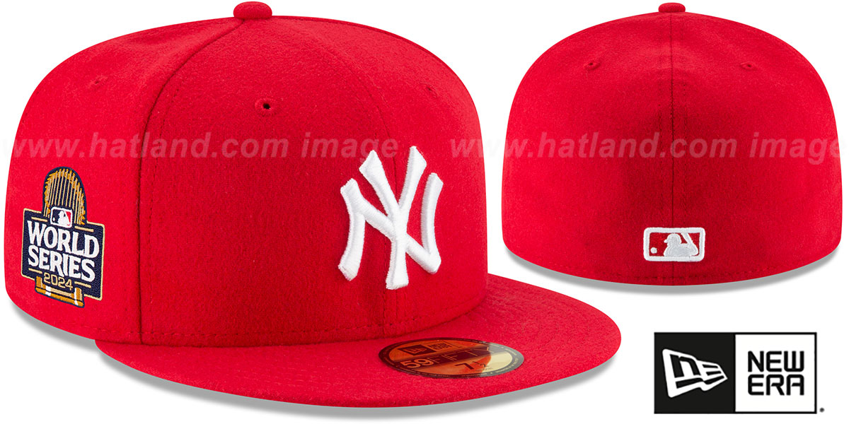 New York Yankees 2024 WORLD SERIES Red-White Fitted Hat