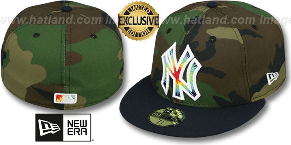 New York Yankees CAMO TYE-DYE INSIDER Army-Navy Fitted Hat