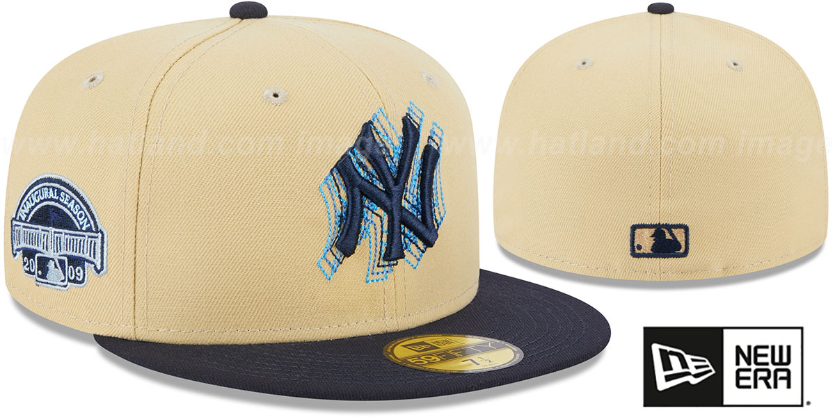 New York Yankees ILLUSION SIDE-PATCH Gold-Navy Fitted Hat