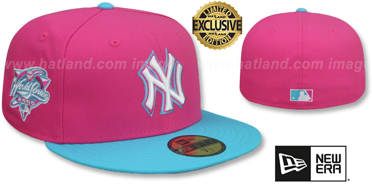 New York Yankees MIAMI VICE SIDE-PATCH Beetroot-Blue Fitted Hat
