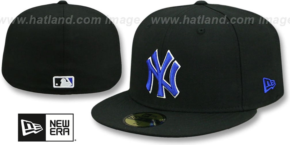 New York Yankees TEAM-BASIC Black-Royal Fitted Hat