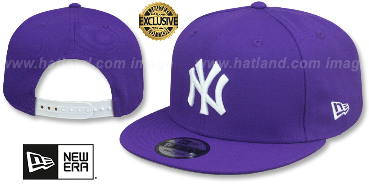 New York Yankees TEAM-BASIC SNAPBACK Purple-White Hat