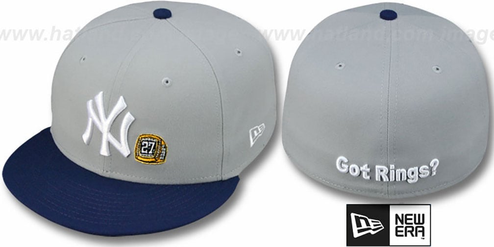 Yankees WS GOT RINGS Grey-Navy Hat by New Era