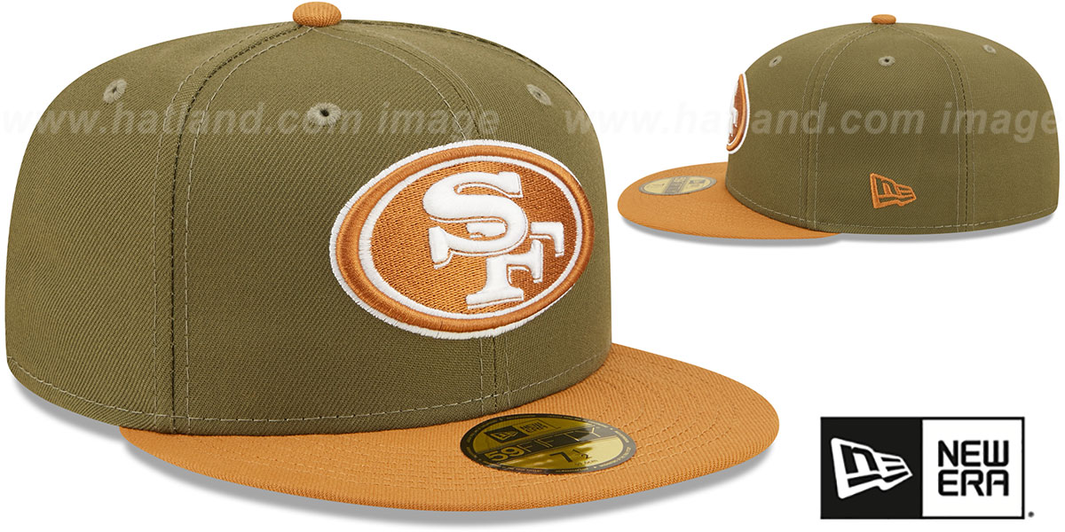 San Francisco 49ers 2T COLOR PACK Olive-Tan Fitted Hat