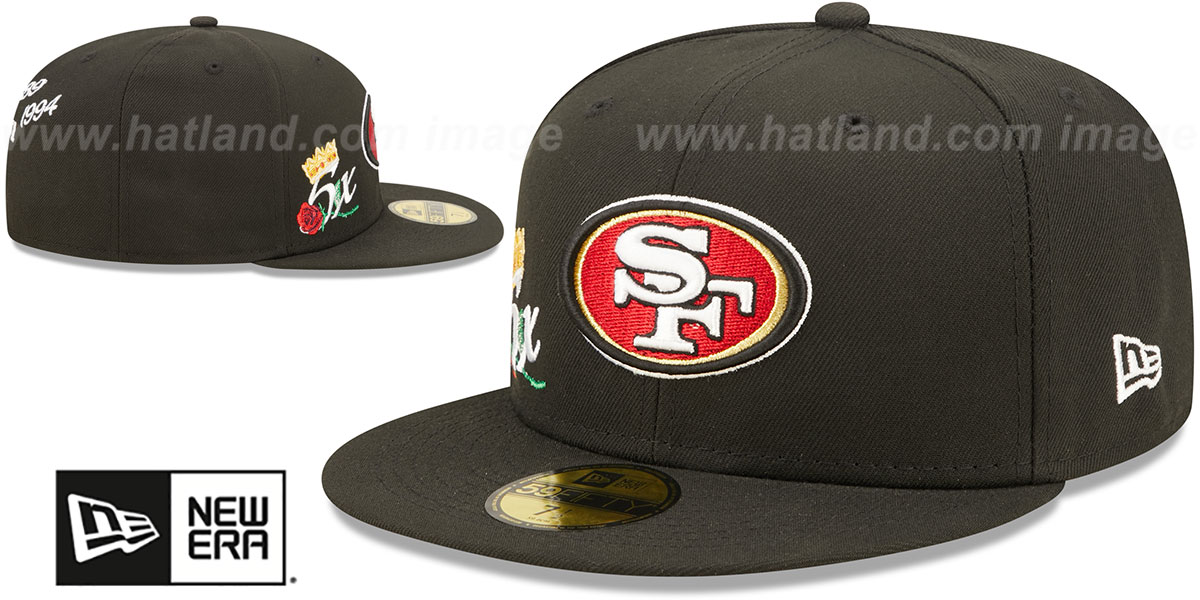 San Francisco 49ers CROWN CHAMPS Black Fitted Hat by New Era