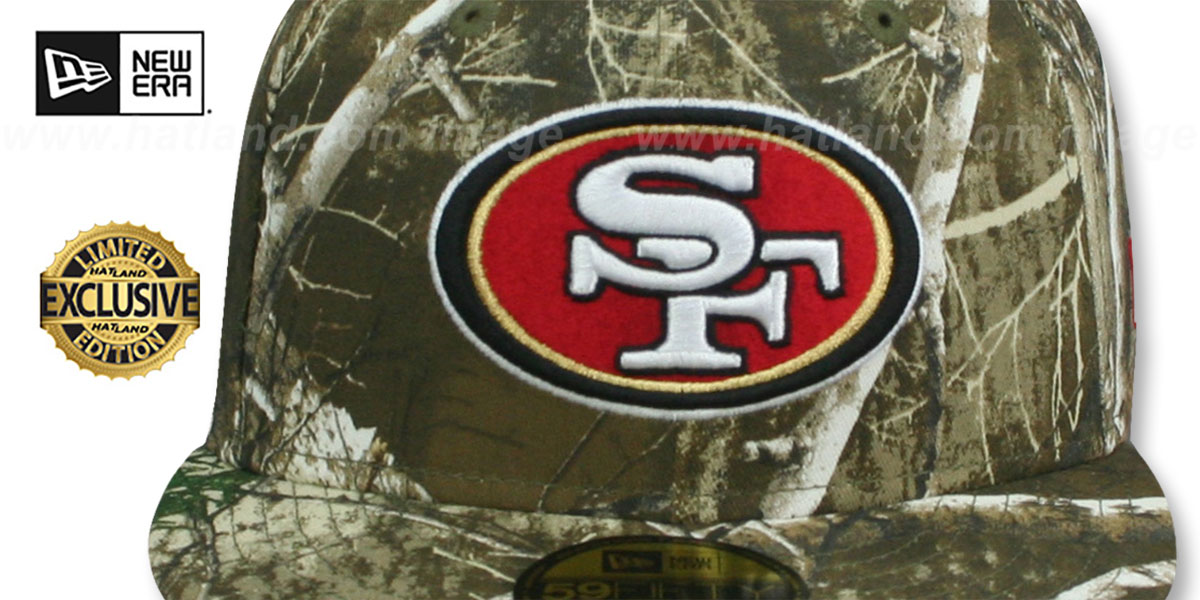 San Francisco 49ers NFL TEAM-BASIC Realtree Camo Fitted Hat
