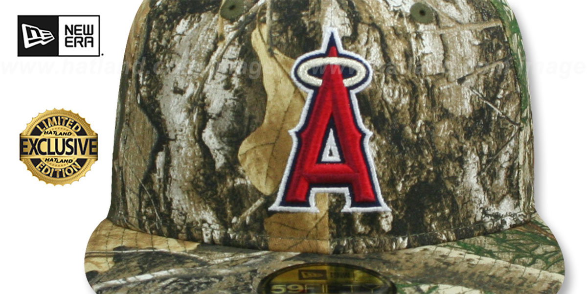 Los Angeles Angels MLB TEAM-BASIC Realtree Camo Fitted Hat
