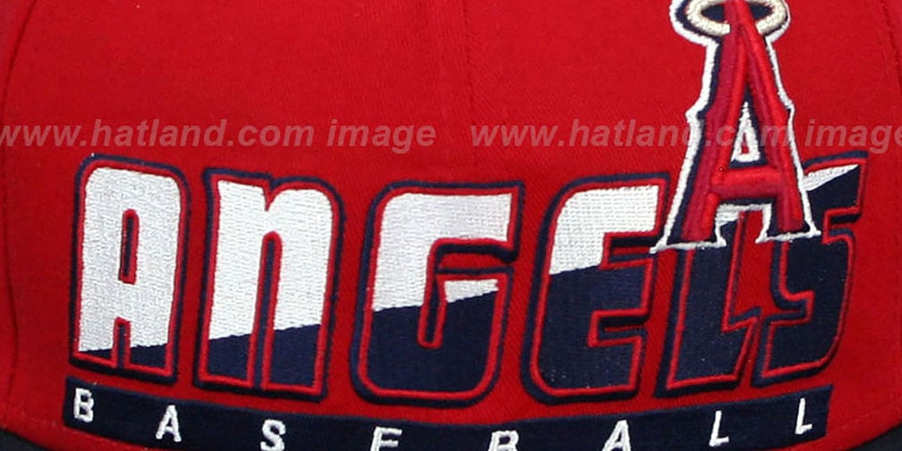 Los Angeles Angels SLICE-N-DICE SNAPBACK Red-Navy Hat