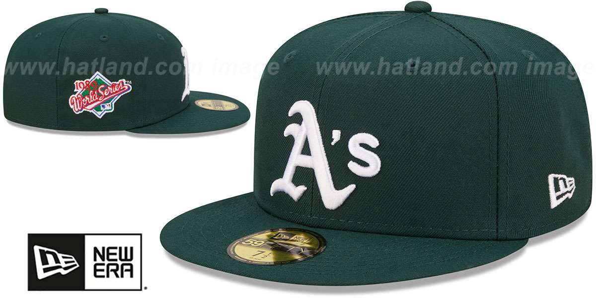 Oakland Athletics 1989 WORLD SERIES SIDE-PATCH UP Fitted Hat