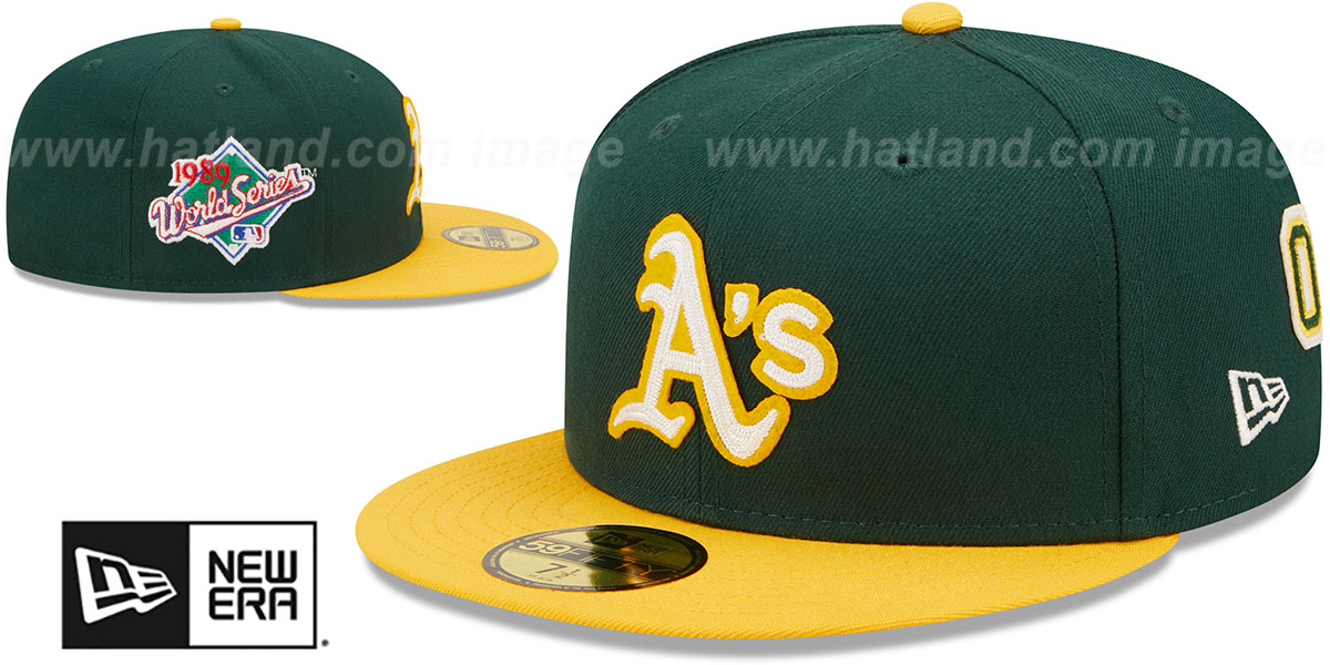 Oakland Athletics LETTERMAN SIDE-PATCH Fitted Hat by New Era