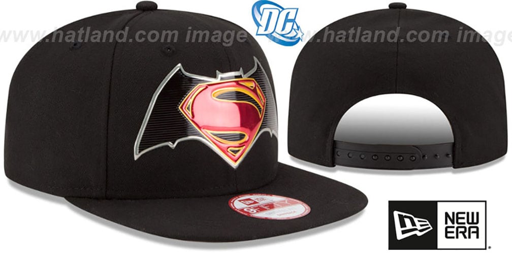 DC Batman VS Superman TITLE CHROME SNAPBACK Black Hat