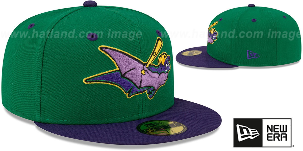 Louisville Bats THEME NIGHT Green-Purple Fitted Hat